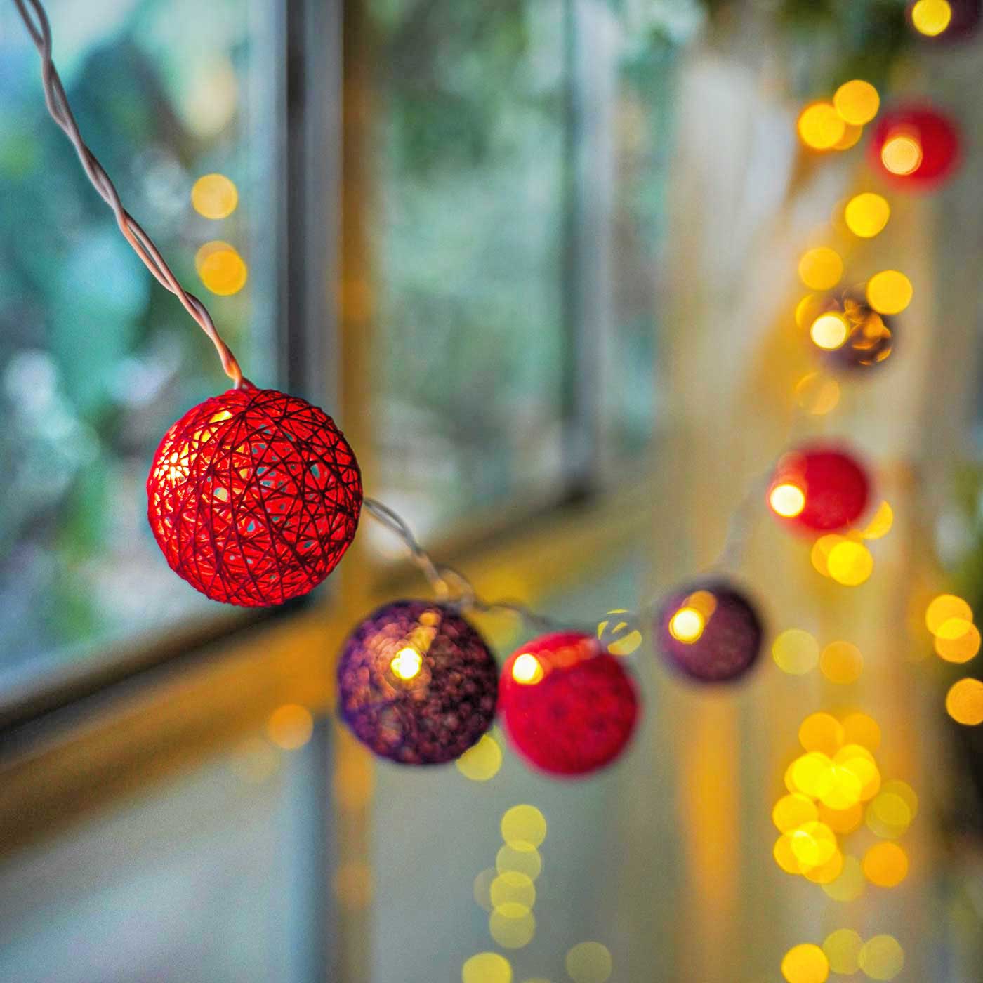 Buy 3m, 20 Bulbs | Handcrafted Yarn Spherical LED Fairy Light Hangings ...