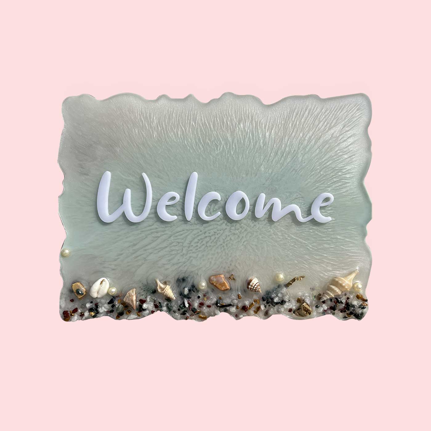 Buy Handcrafted Resin Ocean Theme Nameplate Online On Zwende