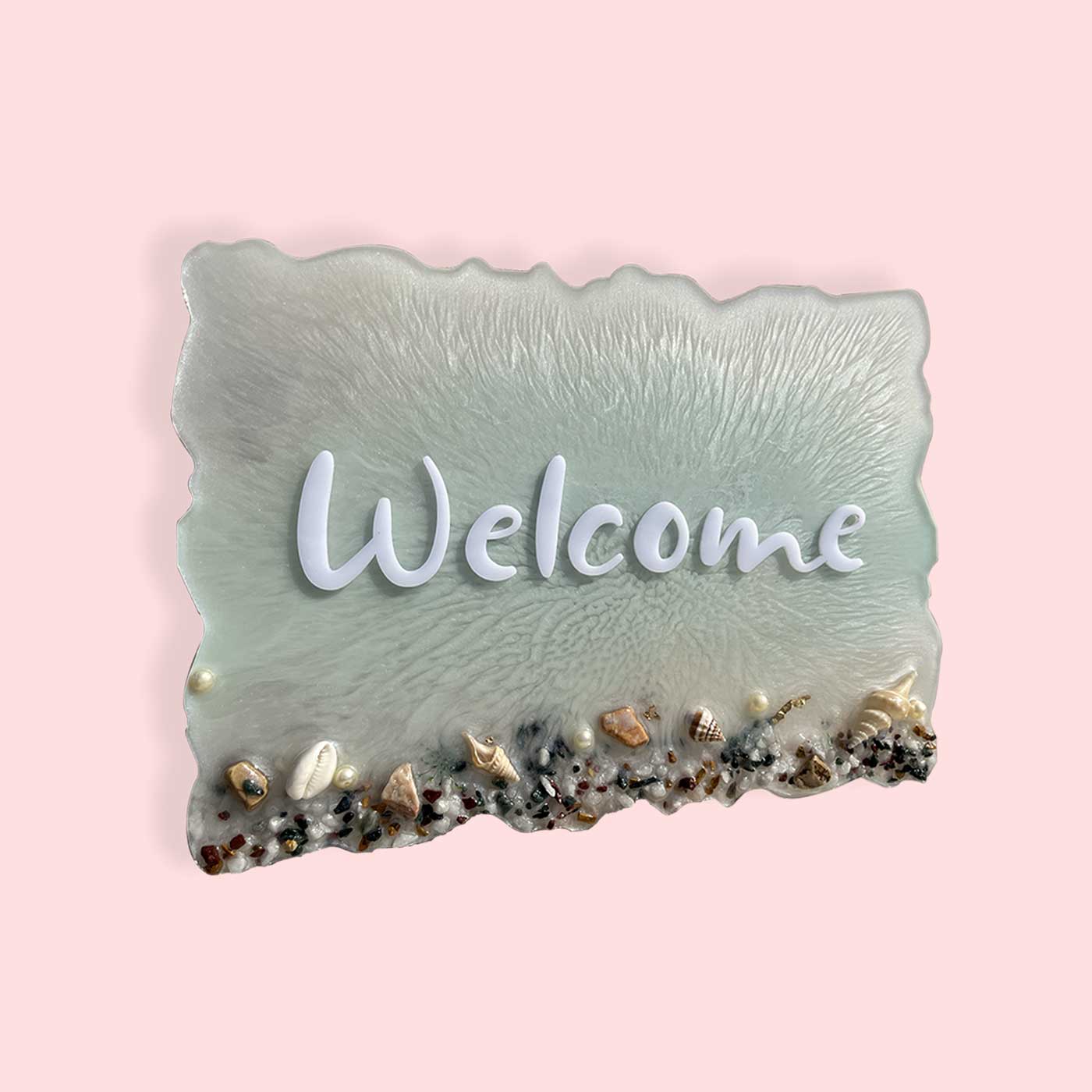 Buy Handcrafted Resin Ocean Theme Nameplate Online On Zwende