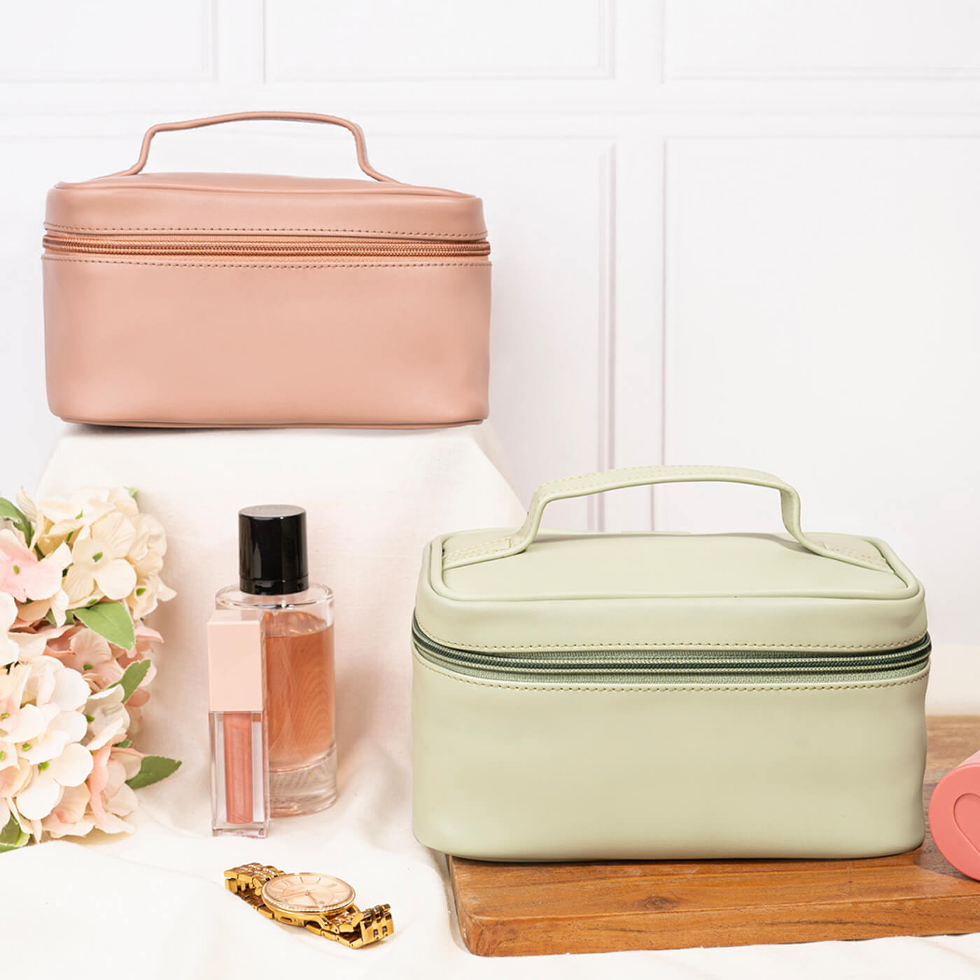 Buy Faux Leather Vanity Case Online On Zwende