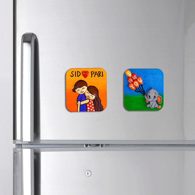 Hand-painted MDF Magnet - Cute Elephant – Zwende