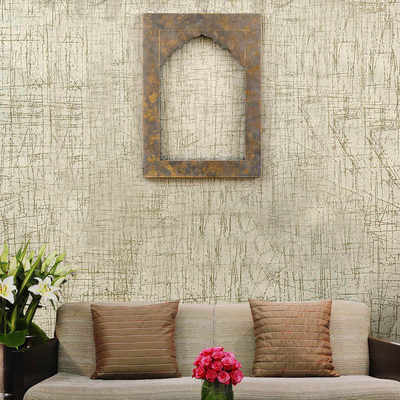 Buy Handpainted Rectangle MDF Frame Online On Zwende