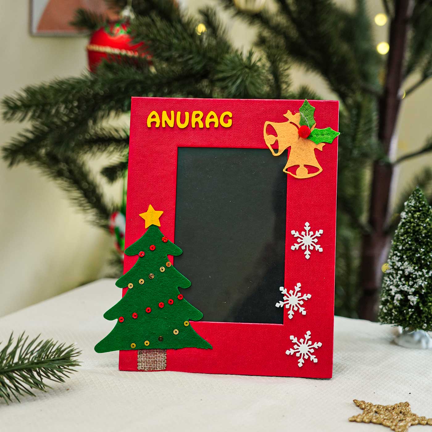 Buy Personalized Christmas Theme Felt Photo Frame | Xmas Gifting Ideas ...