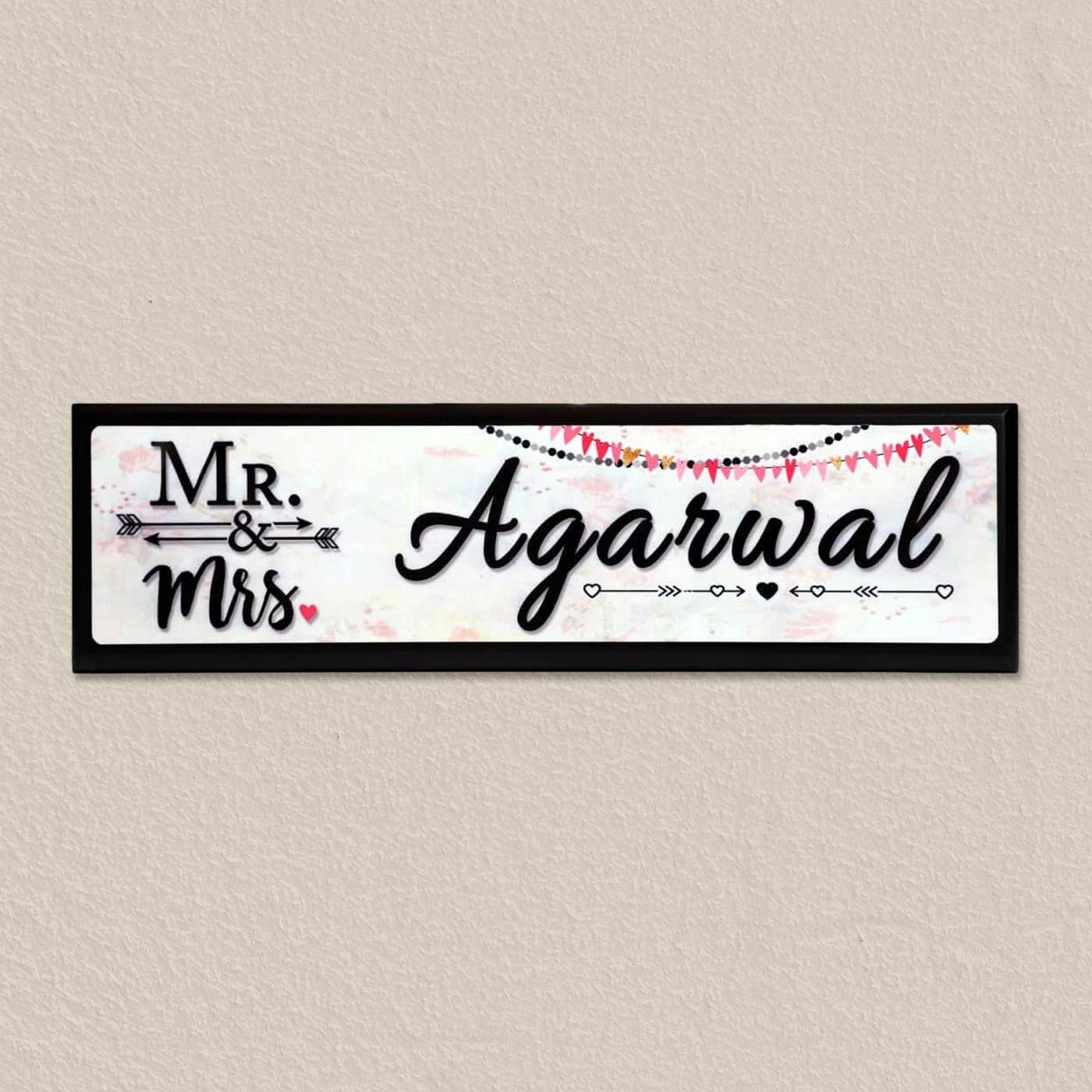 Buy Personalized Sleek Rectangle Acrylic Name Plate Online On Zwende