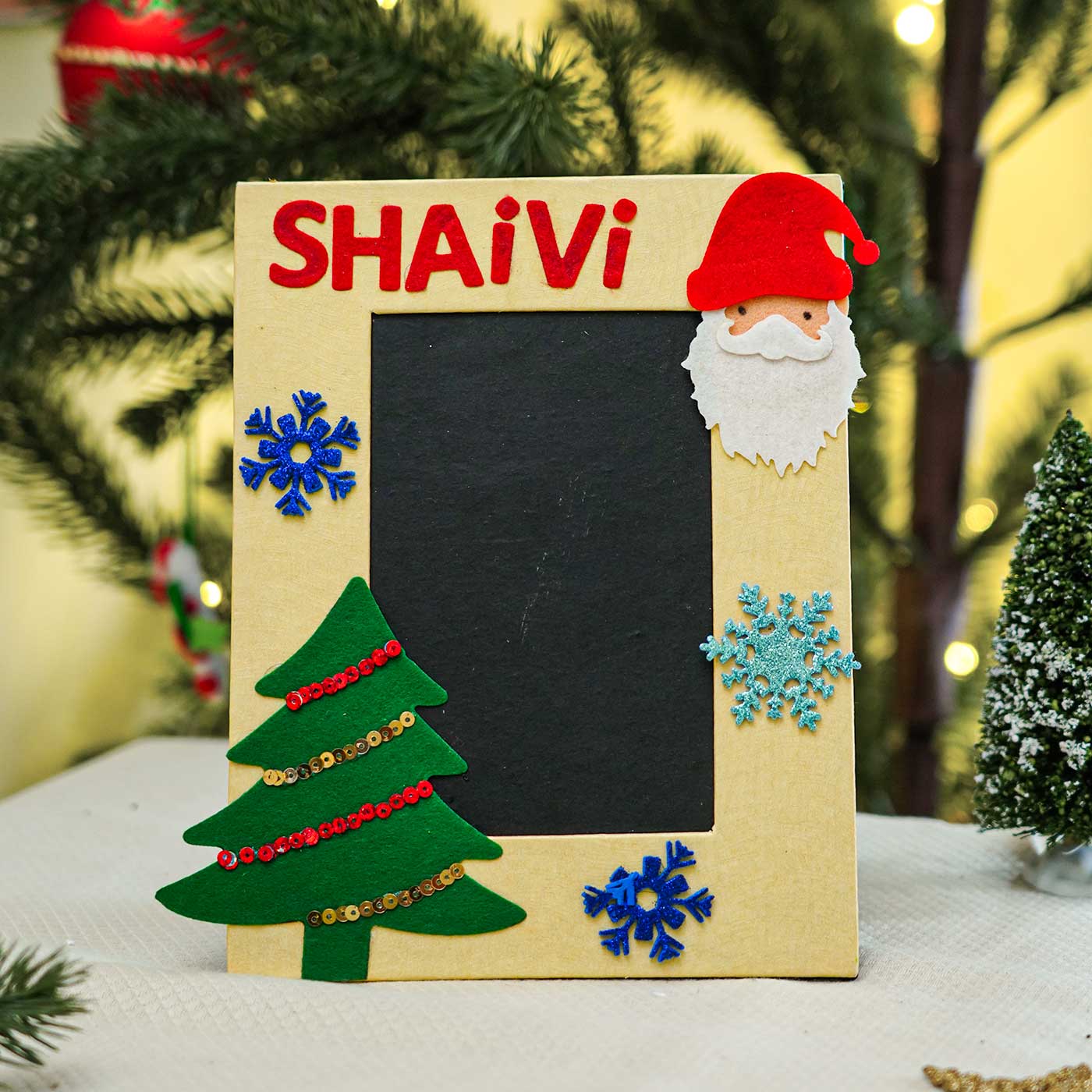 Buy Personalized Santa Theme Felt Photo Frame | Xmas Gifting Ideas ...