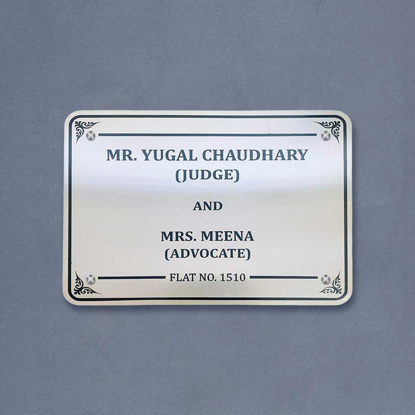 Buy Personalized Waterproof Engraved Steel Name Plate Online On Zwende