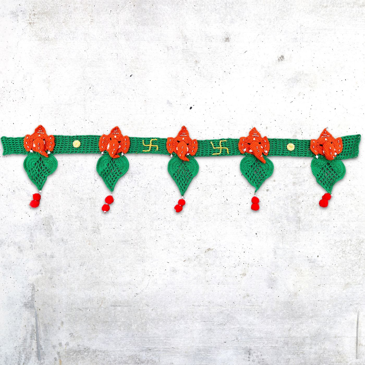 Buy Handcrafted Crochet Ganesha Toran Online On Zwende