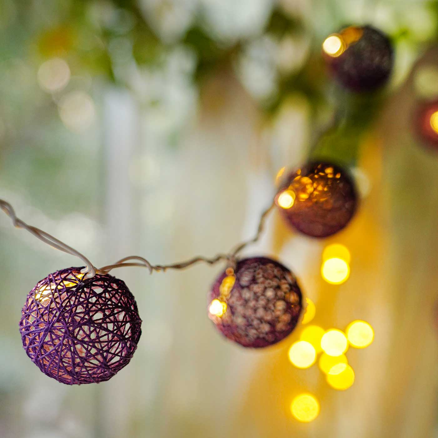 Buy 3m, 20 Bulbs | Handcrafted Yarn Spherical LED Fairy Light Hangings ...