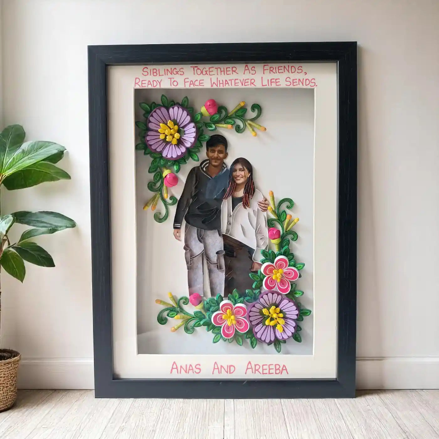 Buy Photo Personalized Handmade Quilling Couple Theme Paper Decorative ...