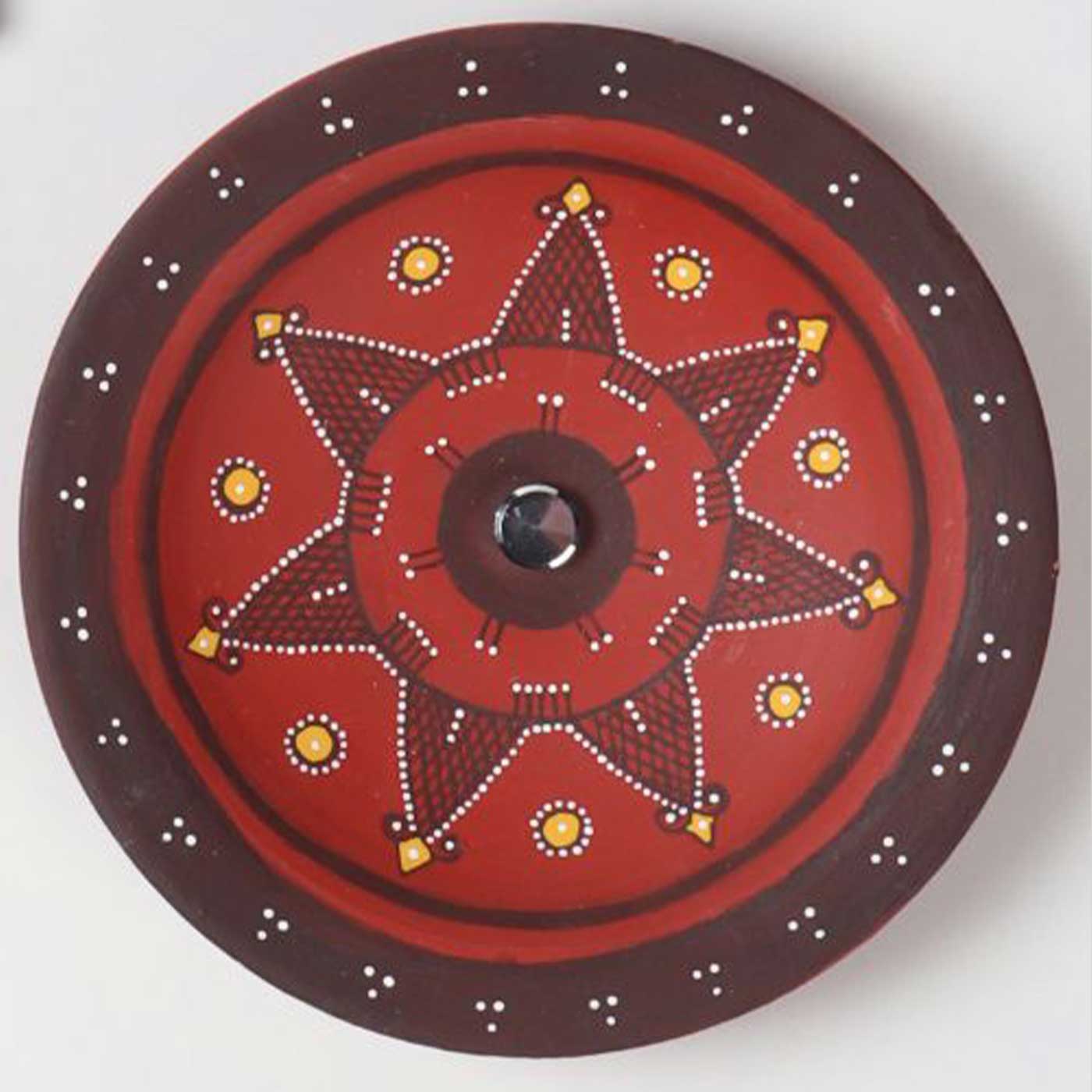 Buy Handmade Star Theme Terracotta Wall Plate Online On Zwende