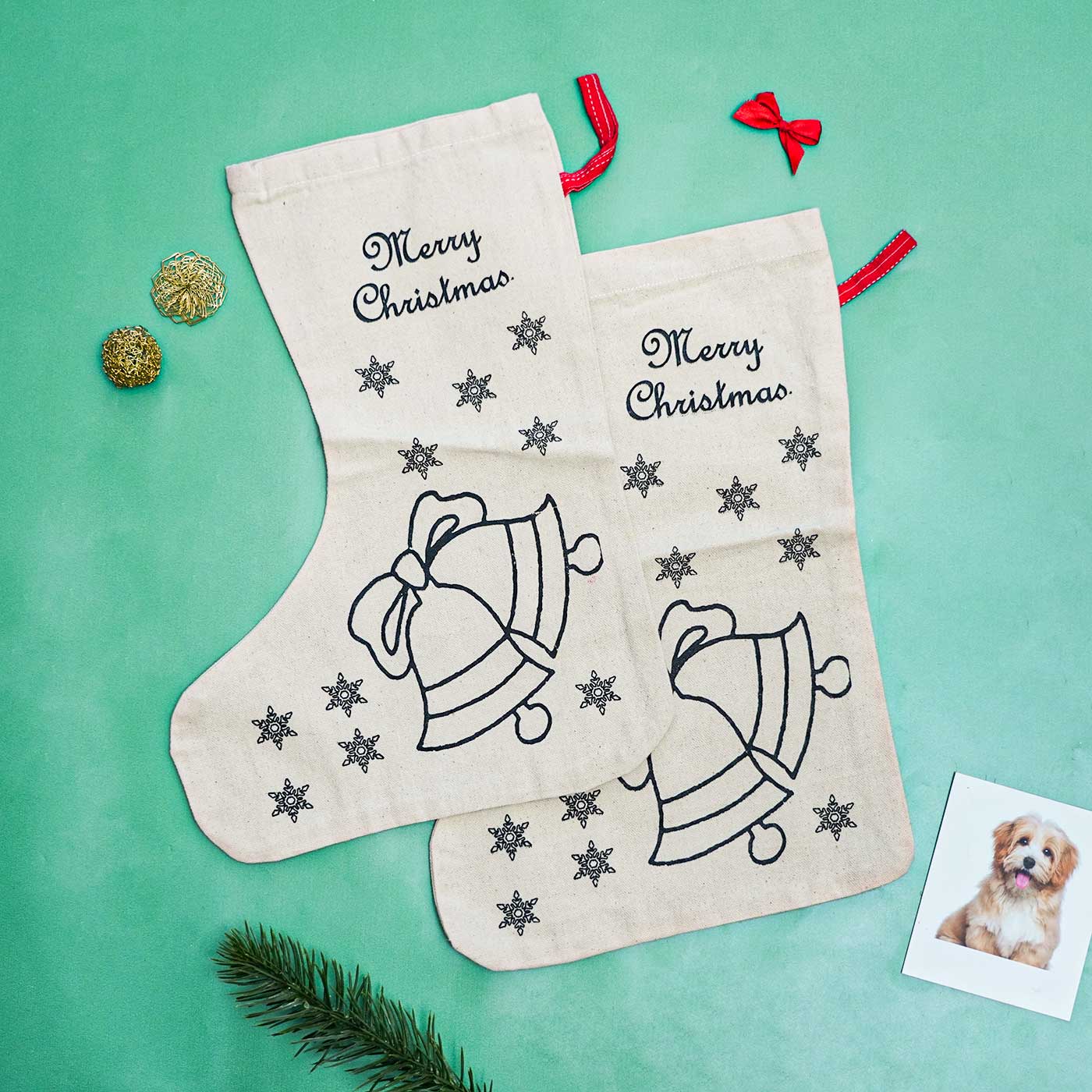 Buy Ready-To-Paint Canvas Stockings DIY Kit | Xmas Gifting Ideas | Set ...