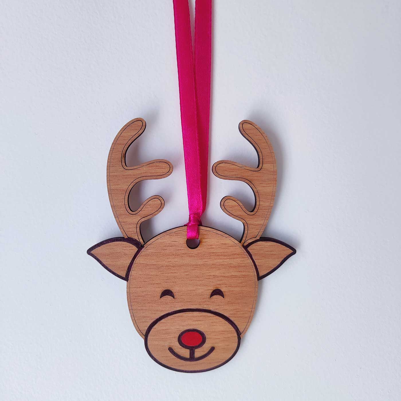 Buy Handmade Reindeer Mdf Wood Ornament For Christmas Tree Decoration ...