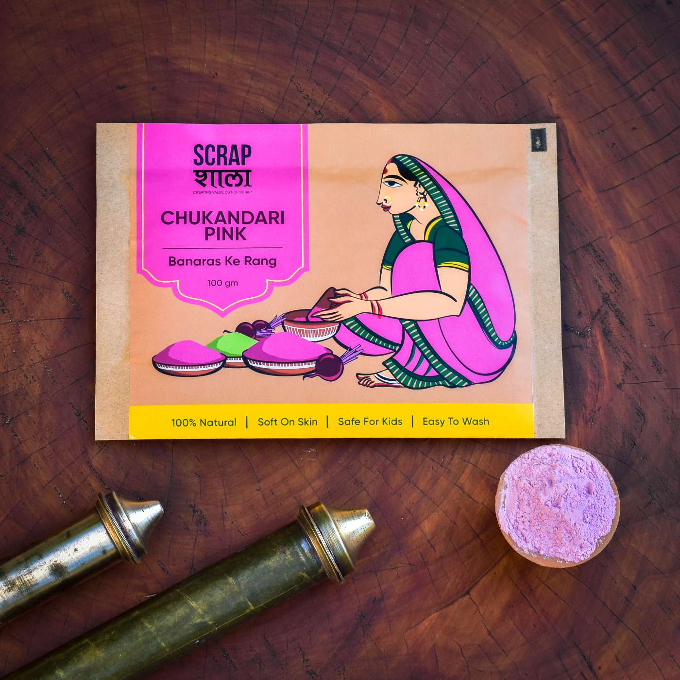 Buy Handmade Skin-Friendly Organic Pink Gulaal / Holi Colours | Set Of ...