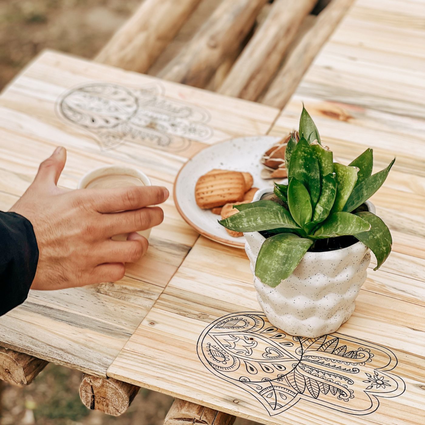 Buy Upcycled Foldable Pine Wood Runner Placemat Online On Zwende