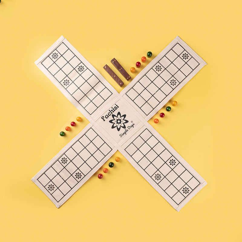 Fun Traditional Board Game Set | Pachisi, Pagade Thayam, Chaupad, Ludo ...