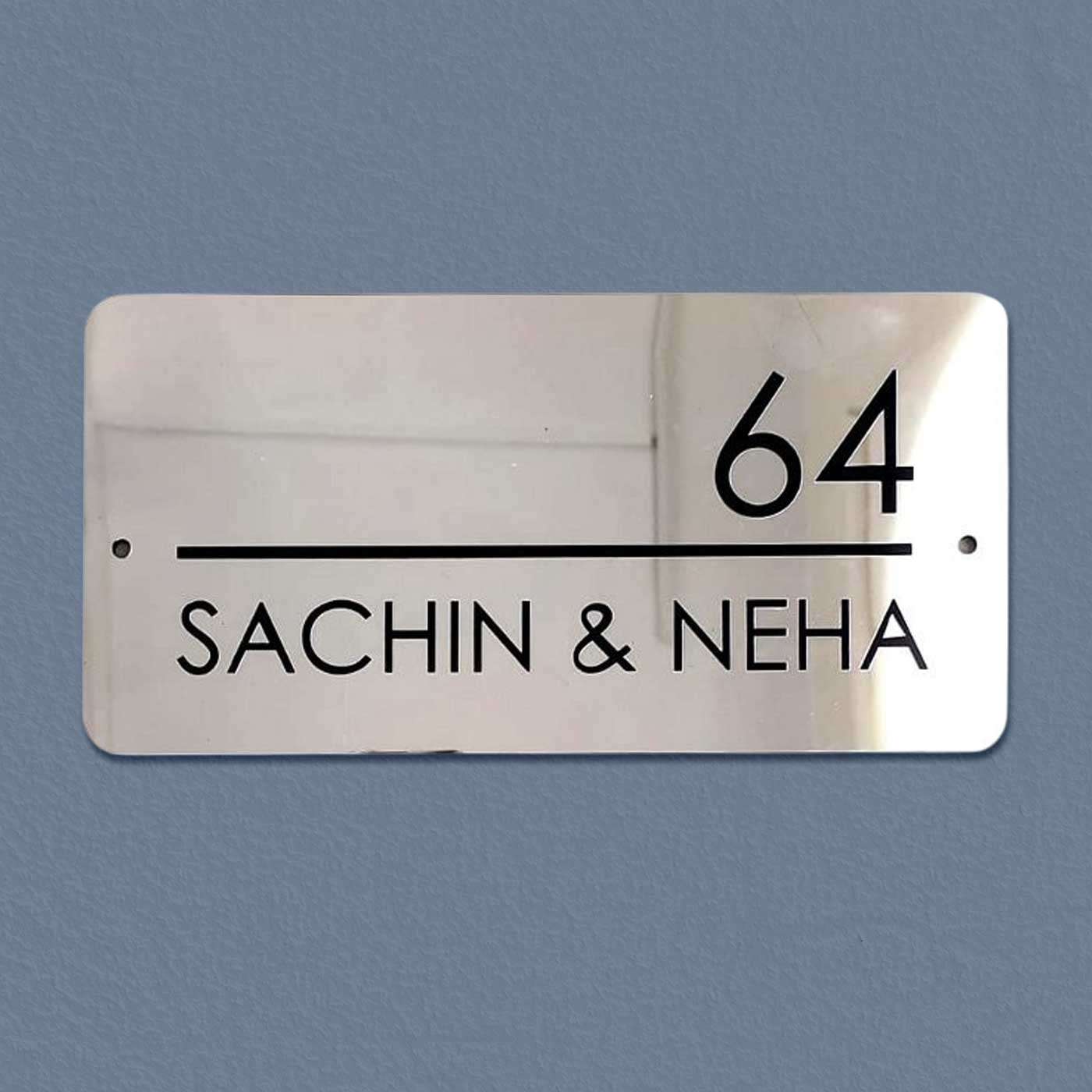 Buy Personalized Splendid Silver Acrylic Name Plate Online On Zwende