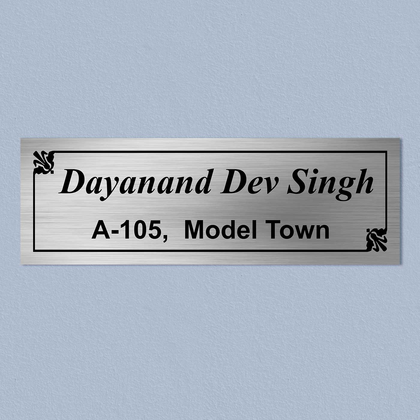 Buy Personalized Minimalist Stainless Steel Name Plate Online On Zwende