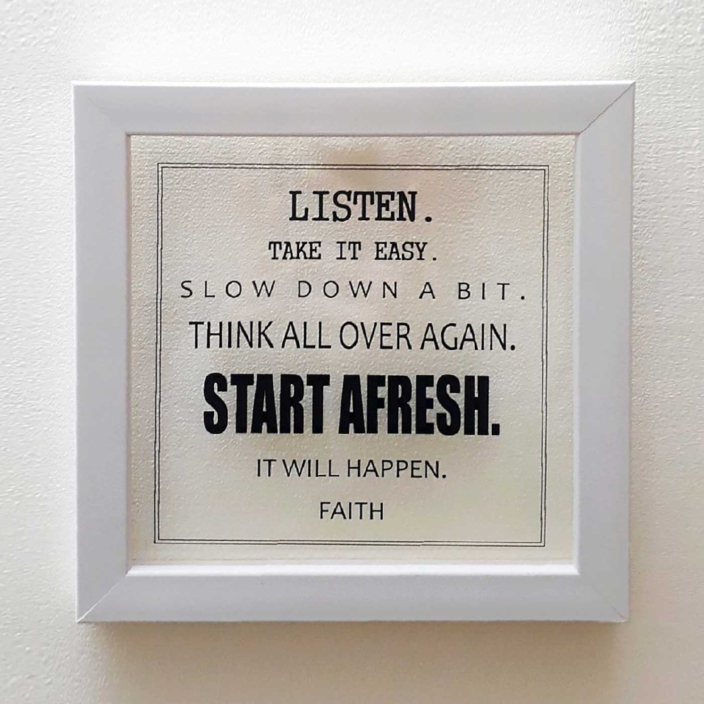 Buy Handmade "Start Afresh" Wooden Frame Online On Zwende