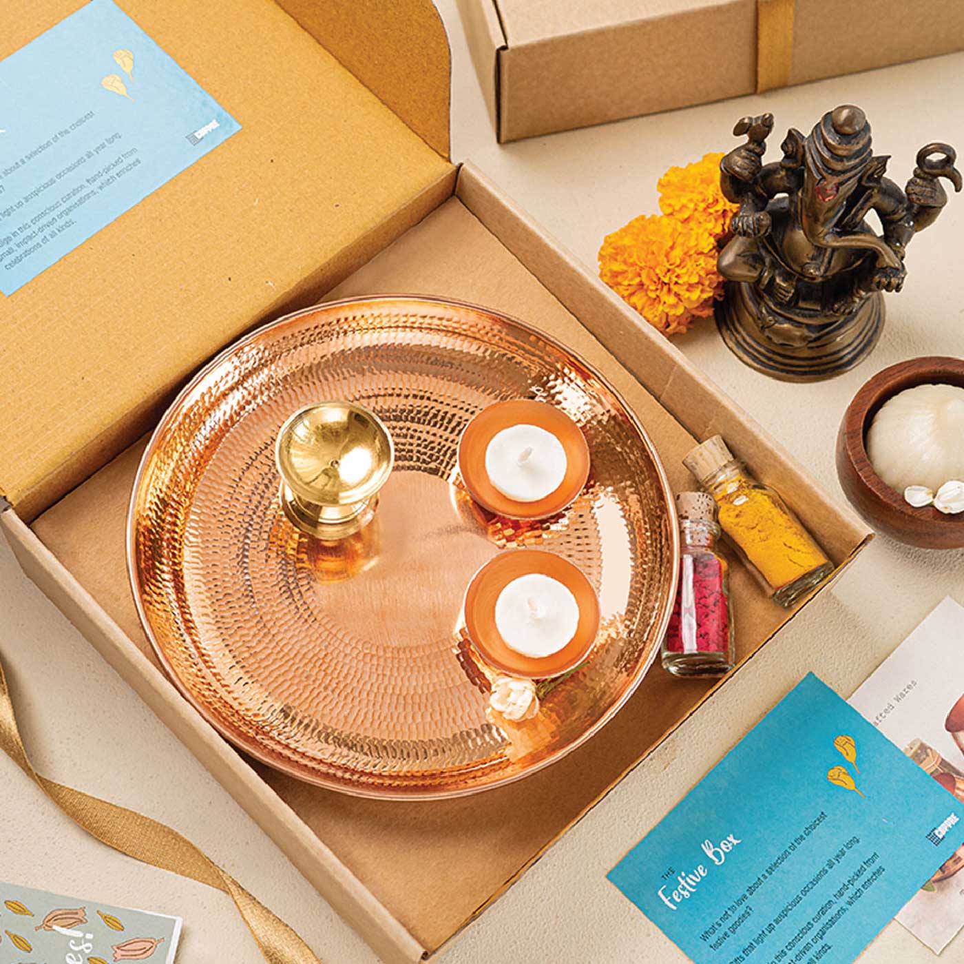 Buy Copper Essentials Diwali Divinity Gift Hamper Online On Zwende
