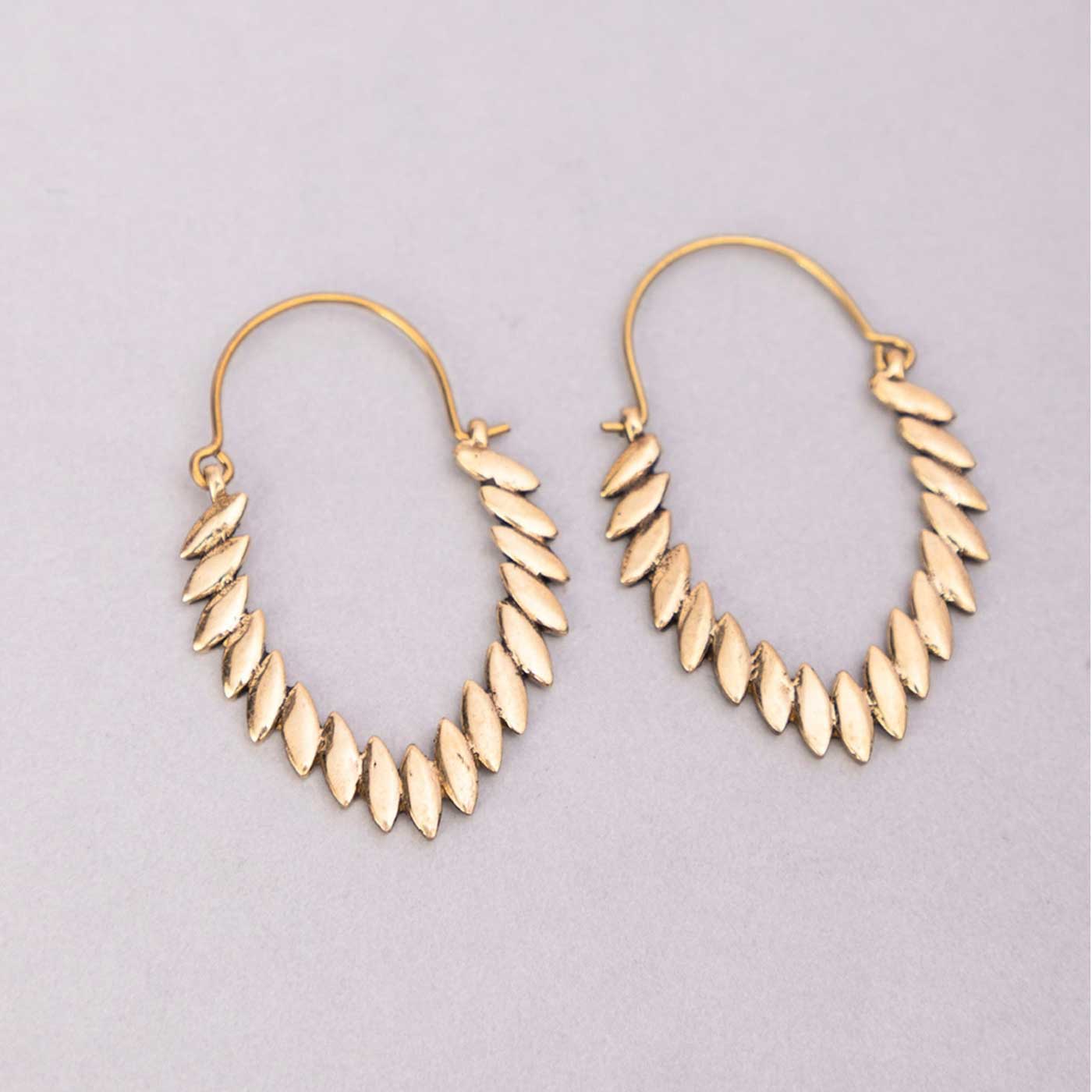 Buy Handcrafted Western Work Wear Gold Plated Brass Earrings Online On ...