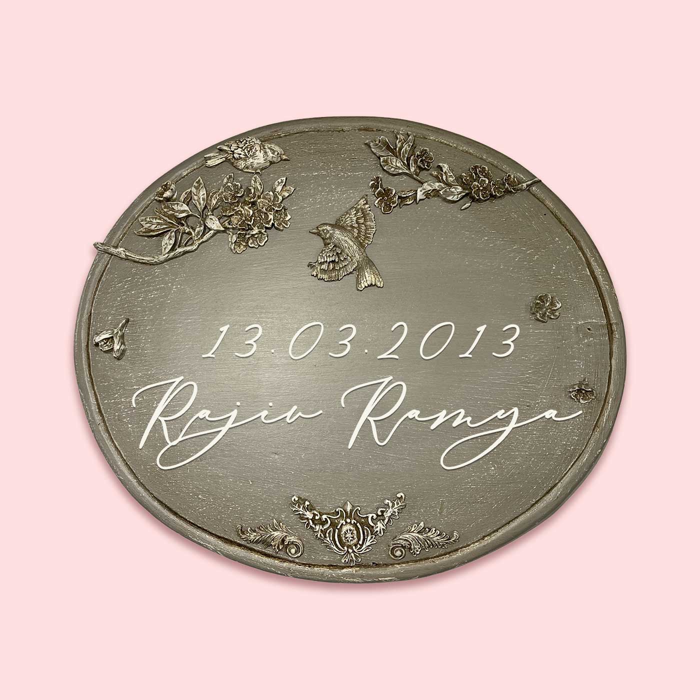 Buy Handpainted Baroque Wood & Resin Personalized Nameplate Online On ...