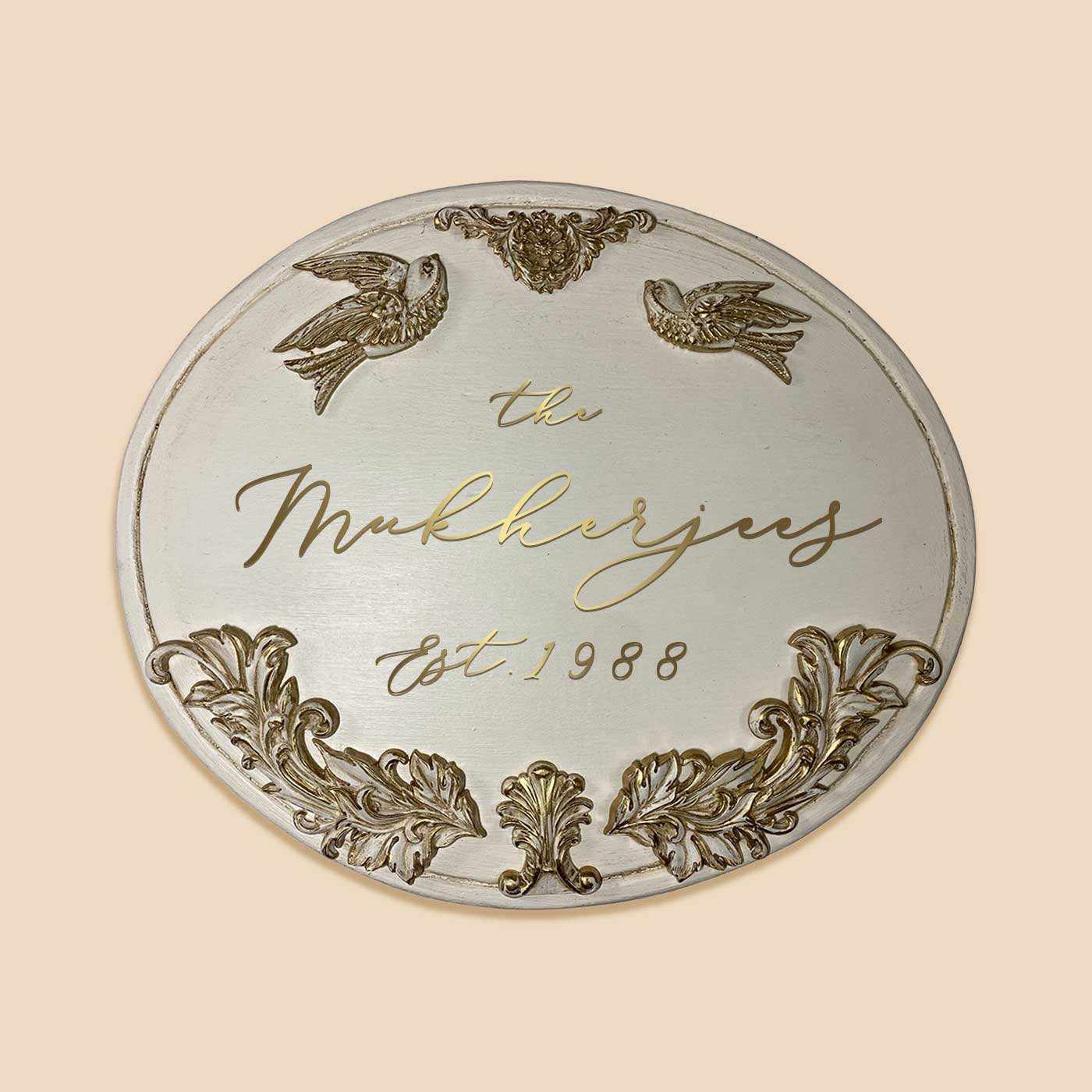 Buy Handpainted Baroque Wood & Resin Personalized Nameplate Online On ...