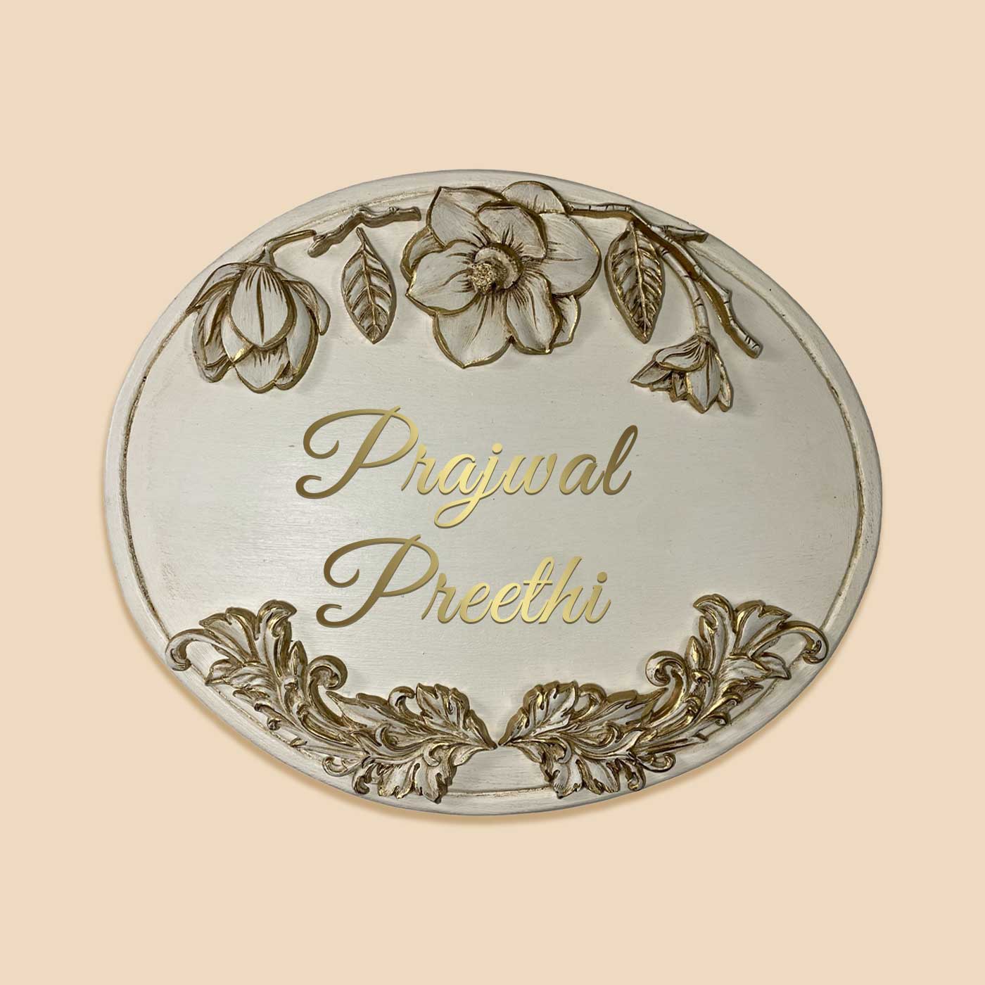 Buy Handpainted Baroque Wood & Resin Personalized Nameplate Online On ...