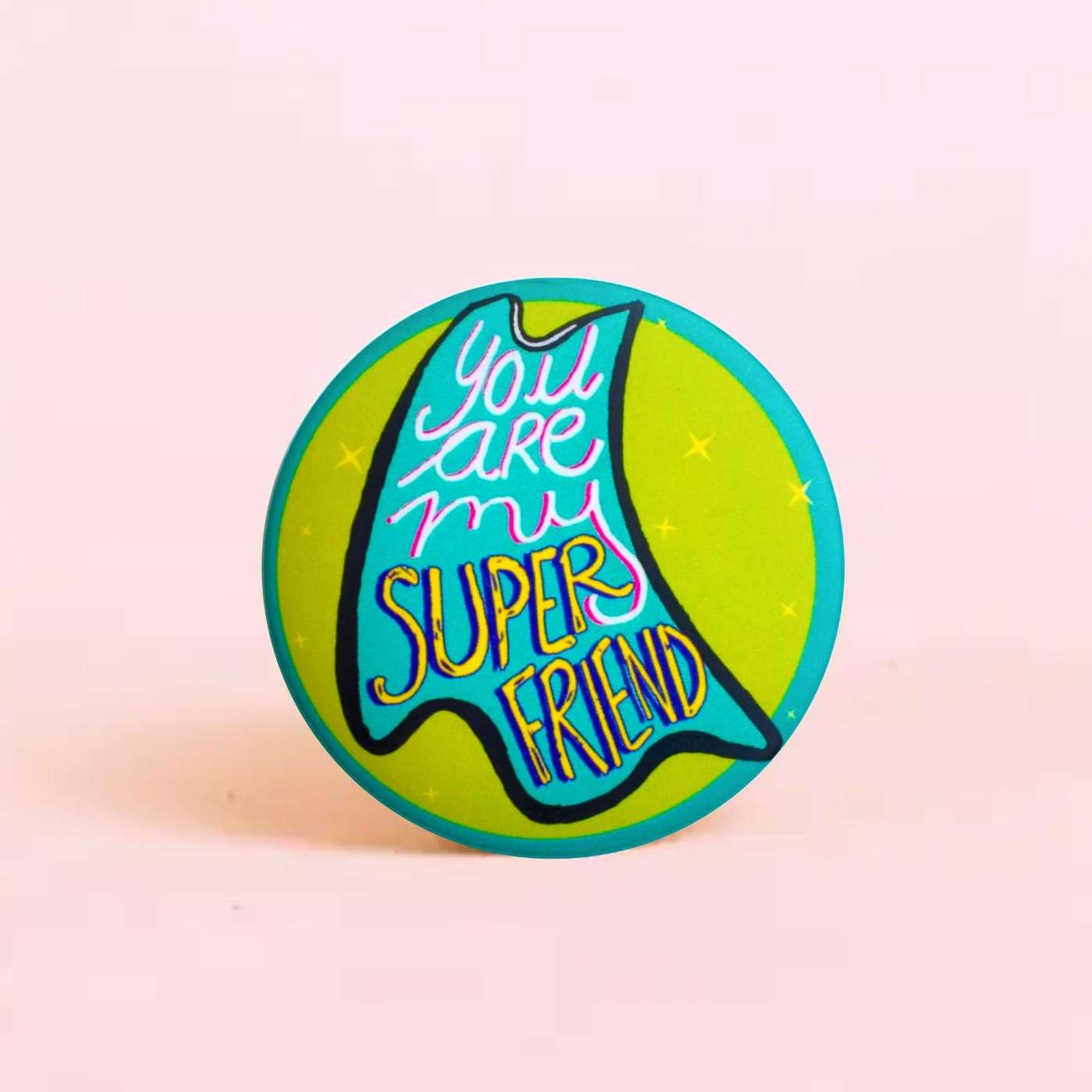 Buy Handmade "Super Friend" Badge With Magnet Online On Zwende