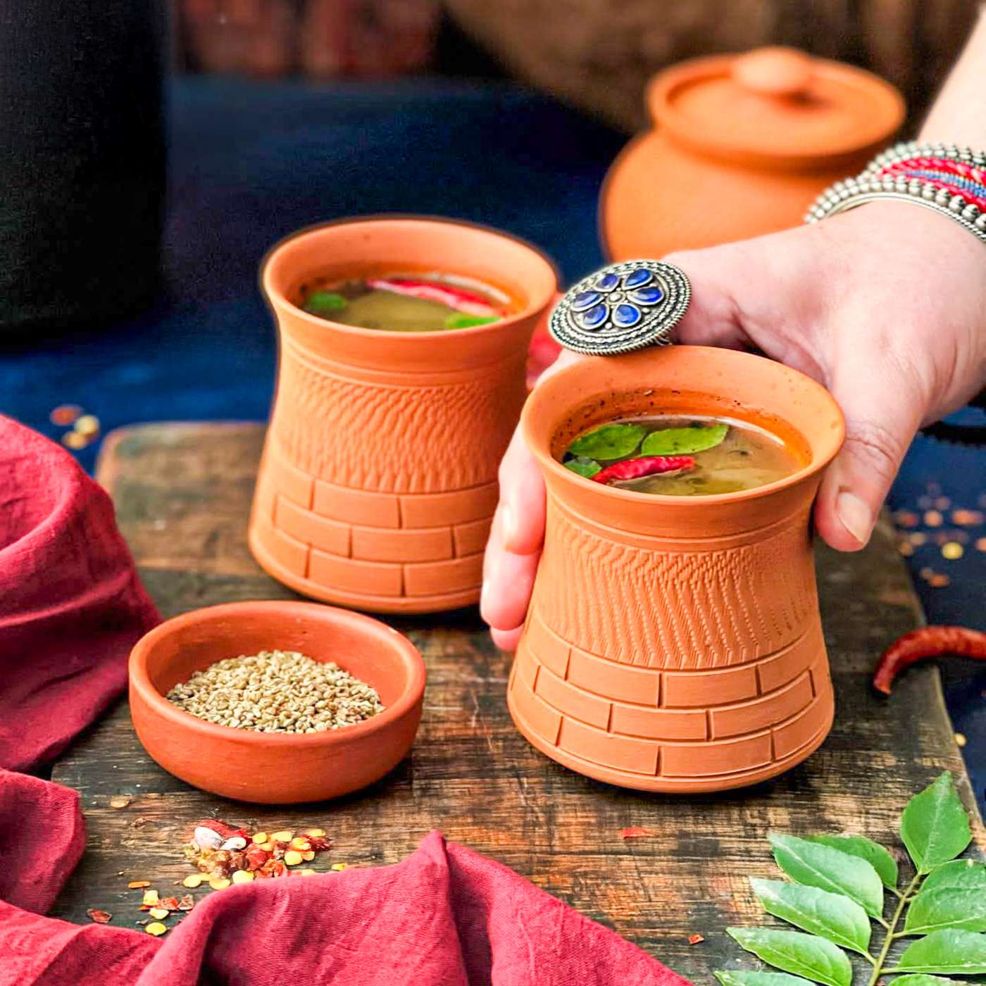 Buy Handmade Royal Terracotta Glasses Online On Zwende
