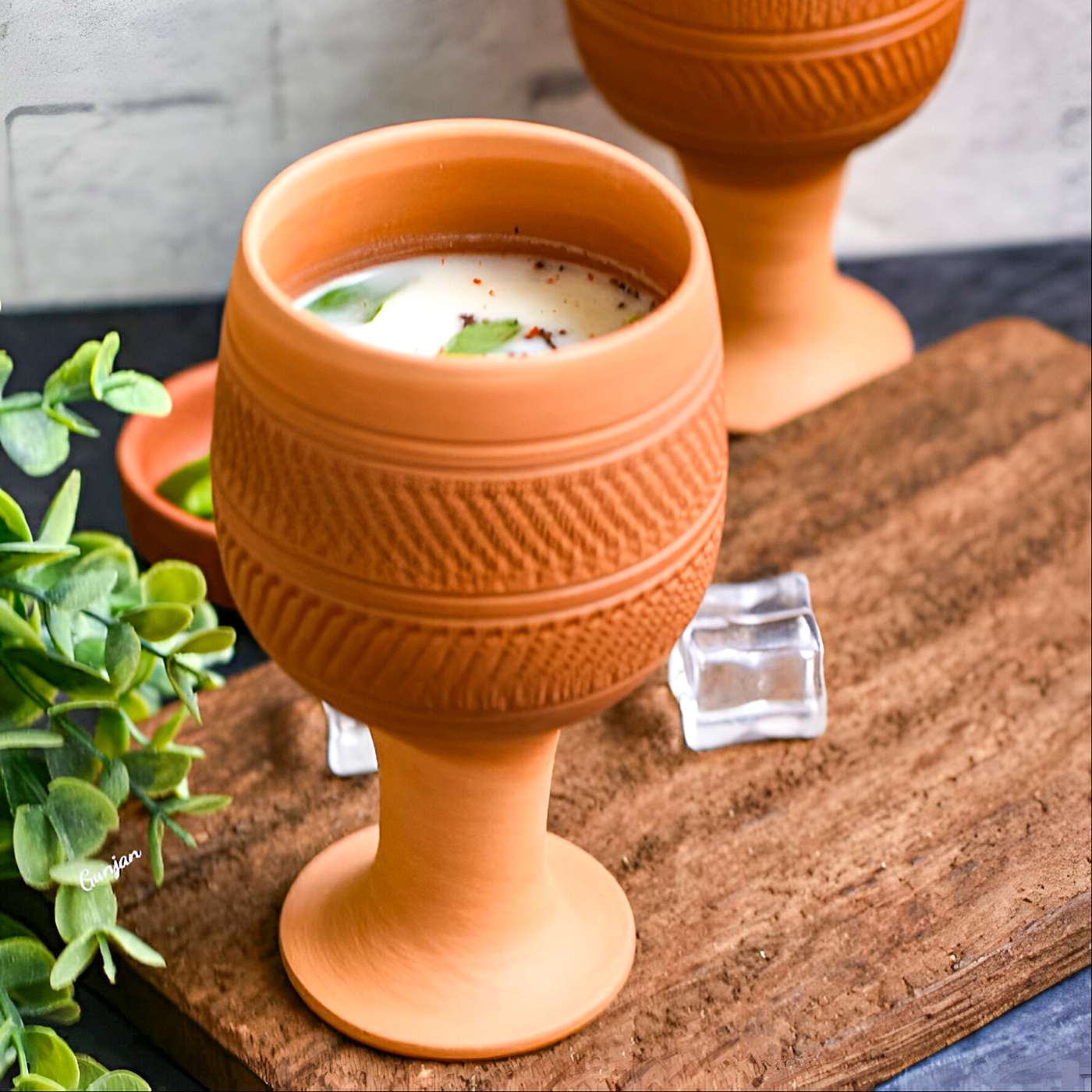 Buy Handmade Special Terracotta Juice Glasses Online On Zwende