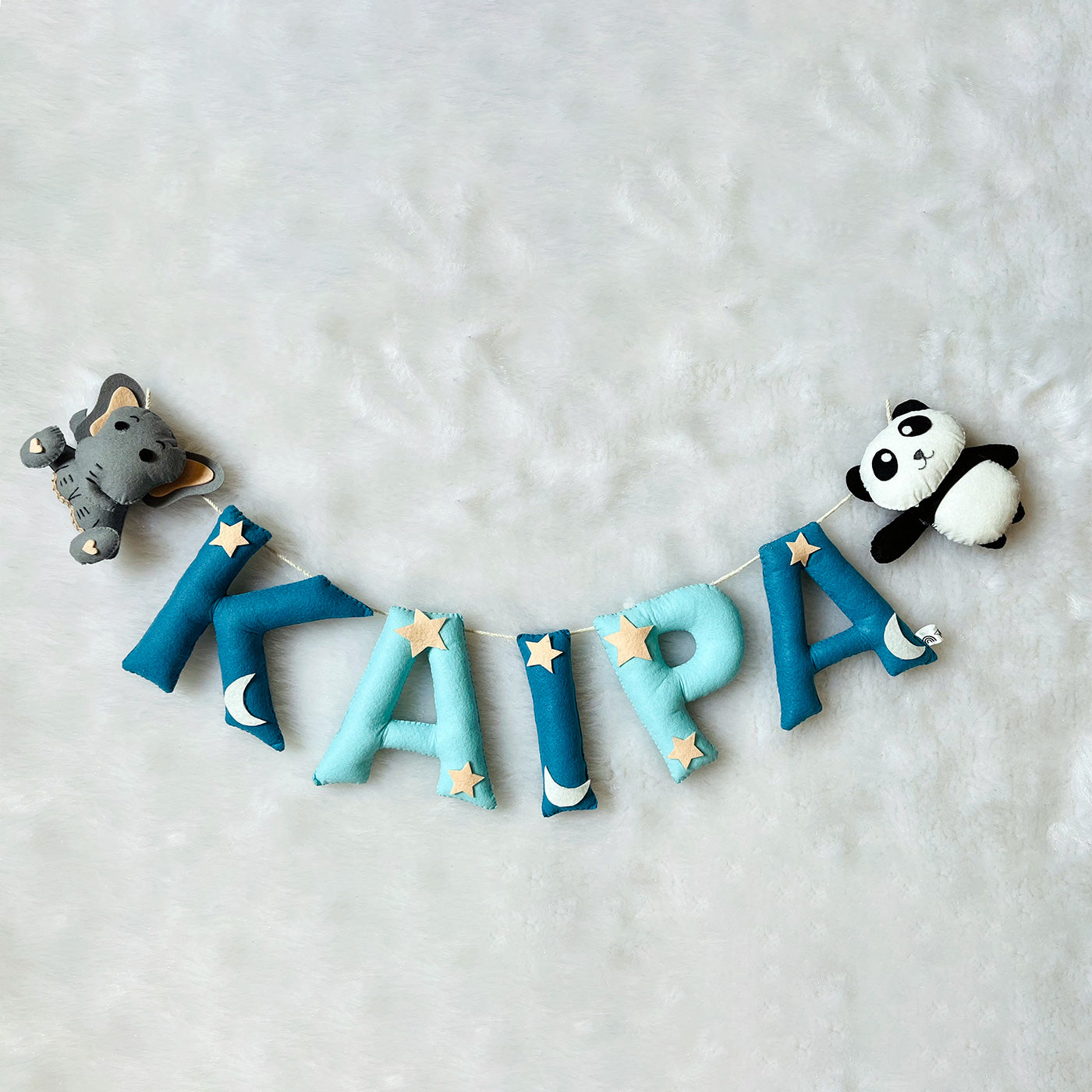Buy Handcrafted Personalized Ele & Panda Themed Bunting For Kids Online ...