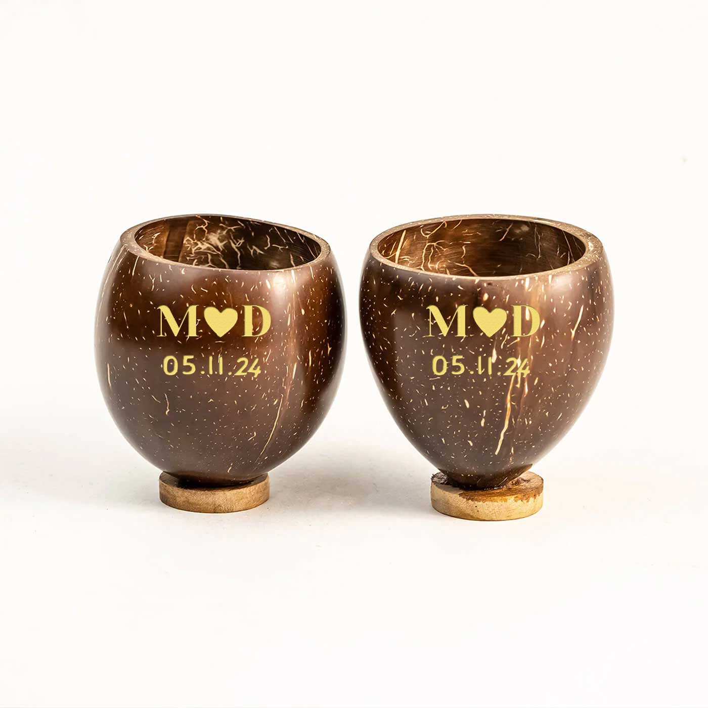 Buy Personalized Coconut Cup for Beverages - Set of 2 Online On Zwende