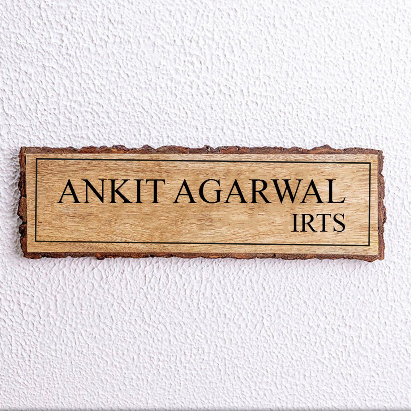 Buy Handcrafted Mango Wood Personalized Name Plate For IRTS Online On ...