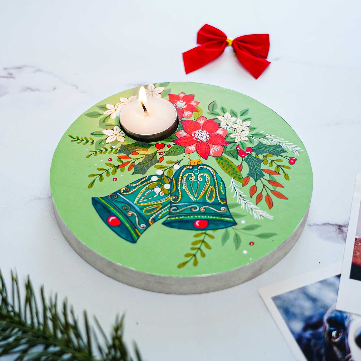 Buy Hand-Painted "Tinkering Bells" Mdf Wood Tealight Holders For ...