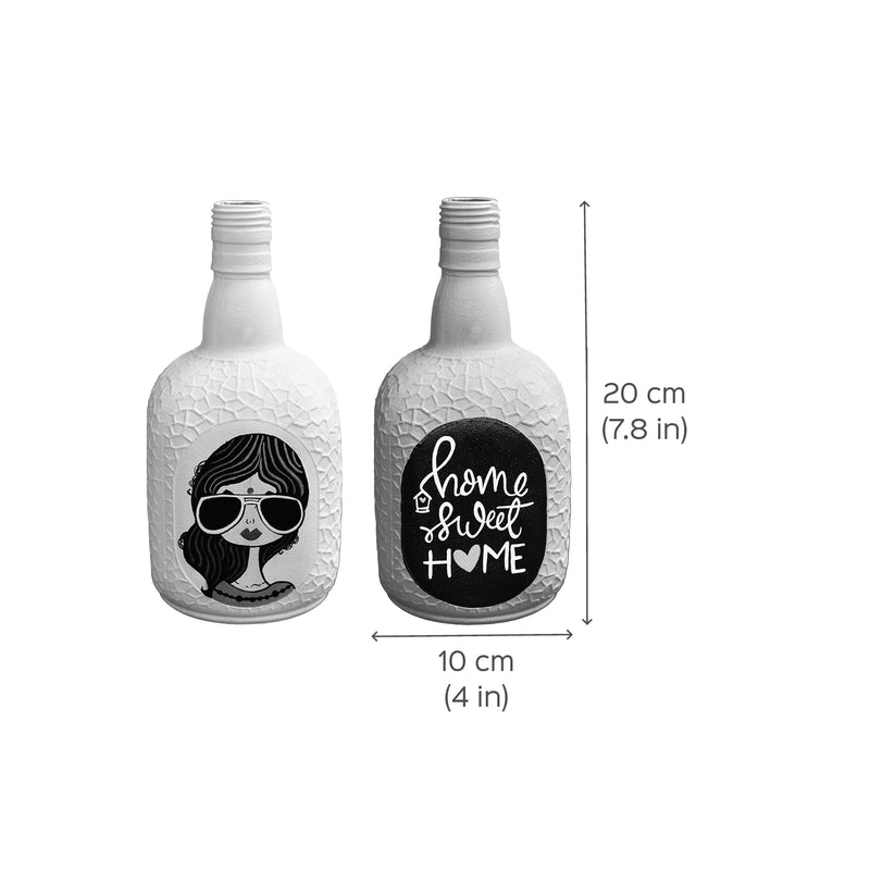Home Sweet Home Design Handpainted Glass Bottle – Zwende