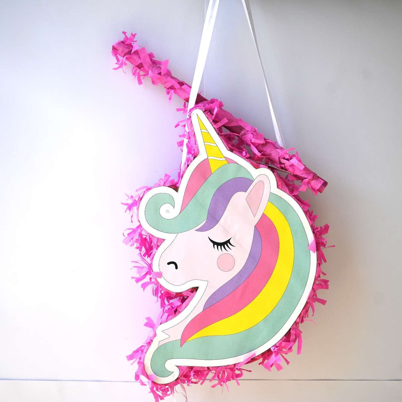 Buy Handmade Unicorn Theme Pull String Pinata With Stick For Birthday ...