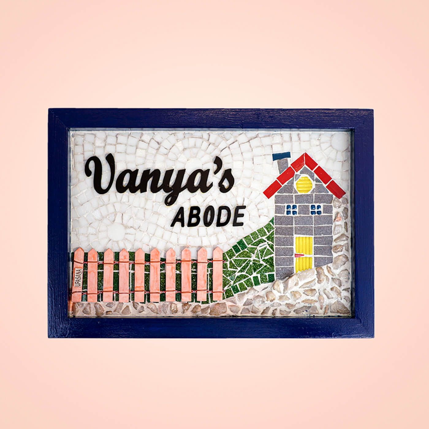 Buy Handcrafted Mosaic Personalized Name Plate with Wooden Frame Online ...