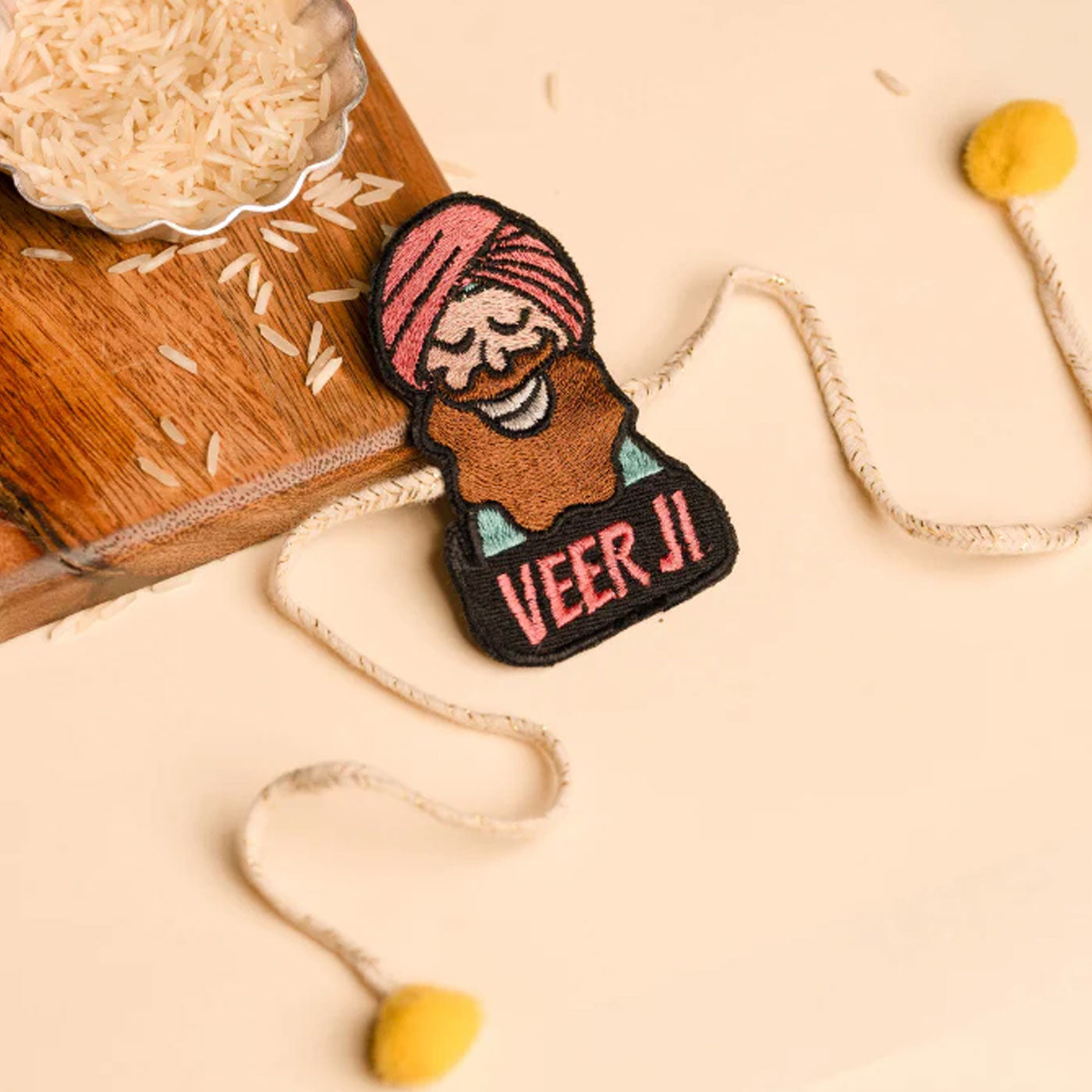 Buy Handmade Punjabi Veer Ji Felt Rakhi For Brother Online On Zwende