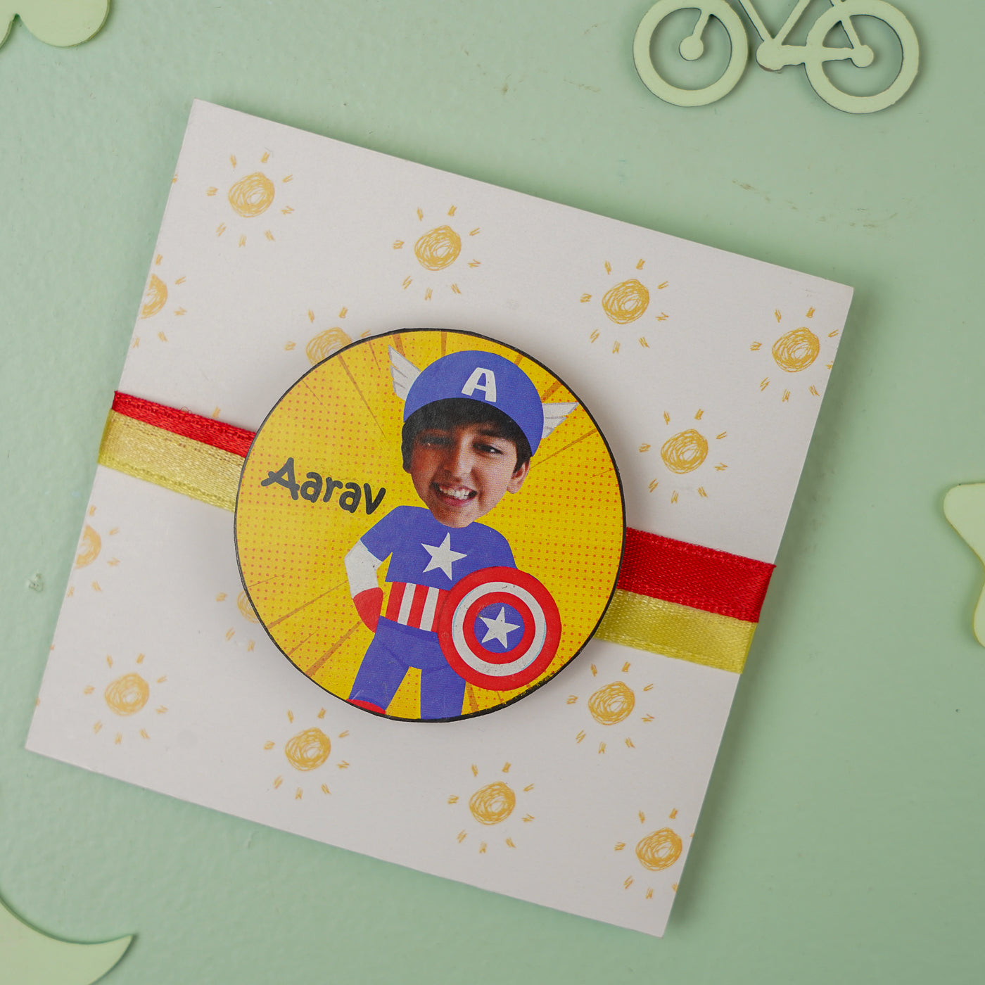 Buy Photo Personalized Handmade Reusable Caricature Captain America Mdf ...