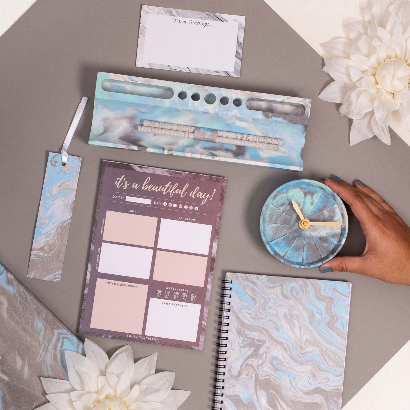 Buy All-in-One Work Desk Stationary Gift Hamper Online On Zwende