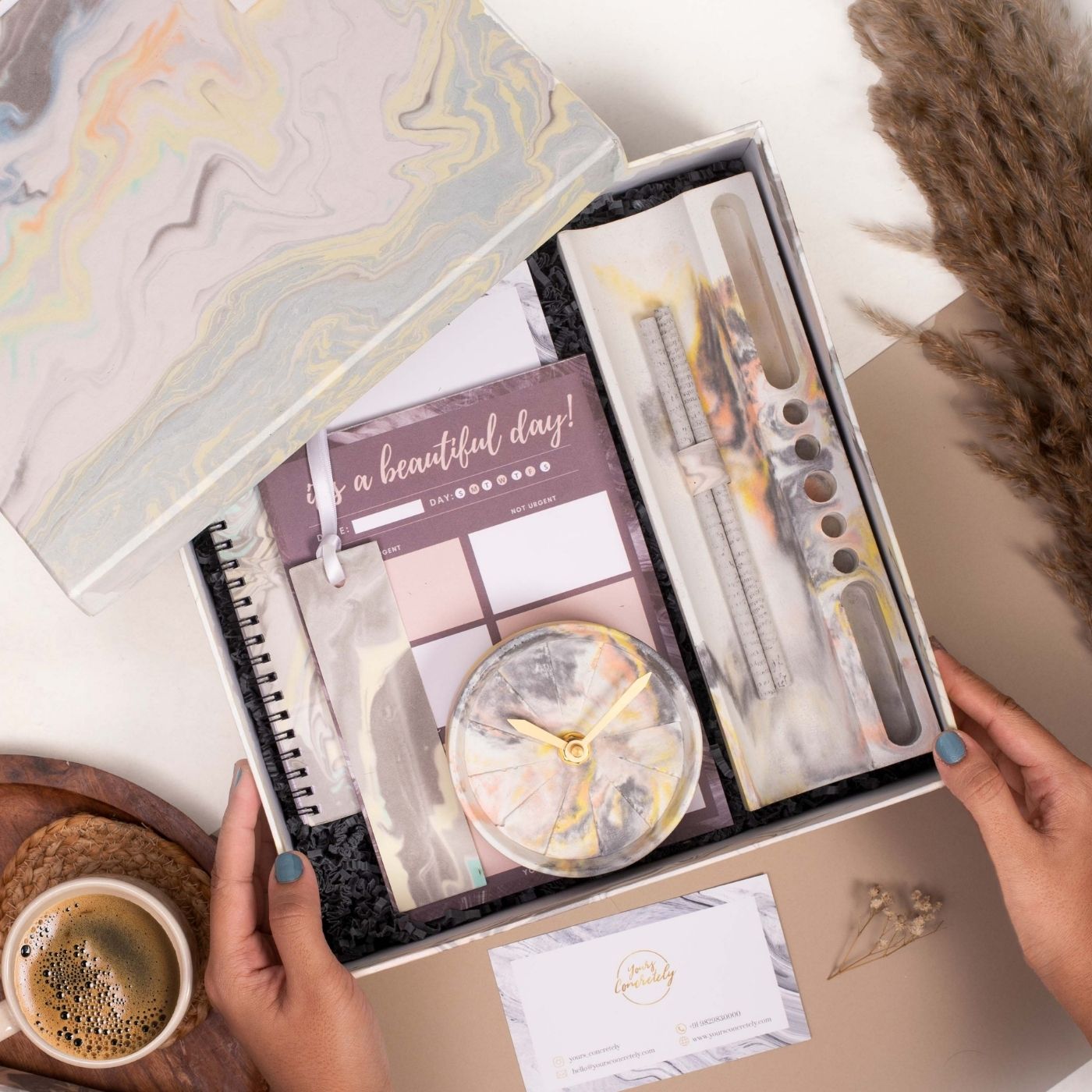 Buy All-in-One Work Desk Stationary Gift Hamper Online On Zwende