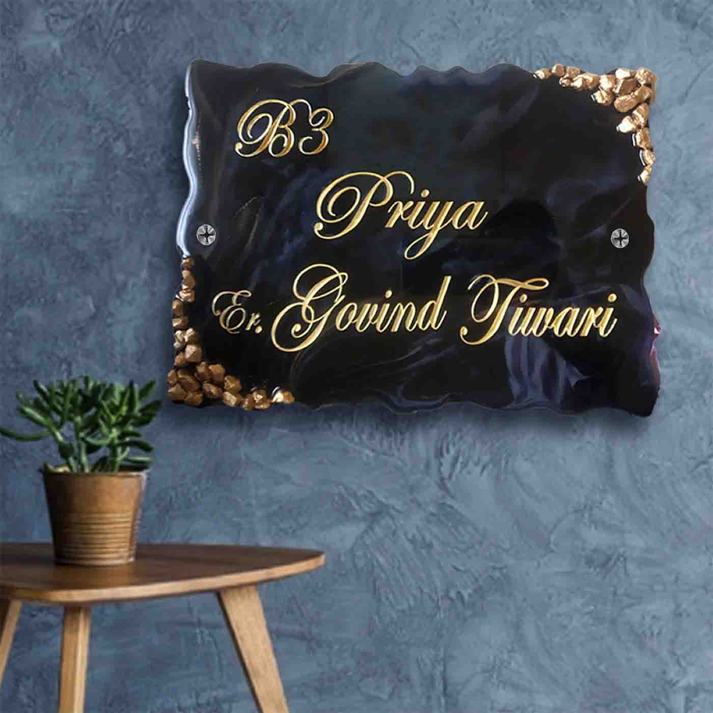 Buy Personalized Shiva Art Resin Name Plate Online On Zwende