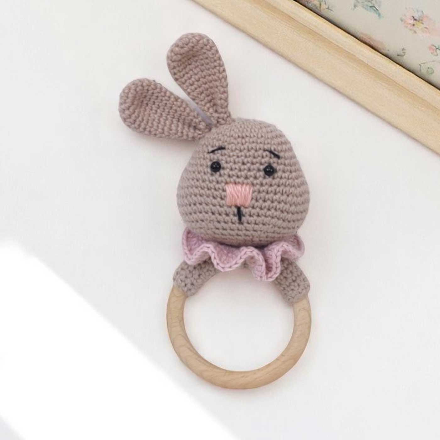 Buy Handmade Crochet Bunny Rattle For Newborns Online On Zwende