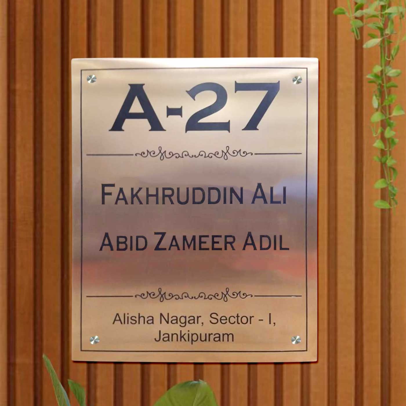 Buy Personalized Engraved Minimalist Copper Stainless Steel Vertical ...