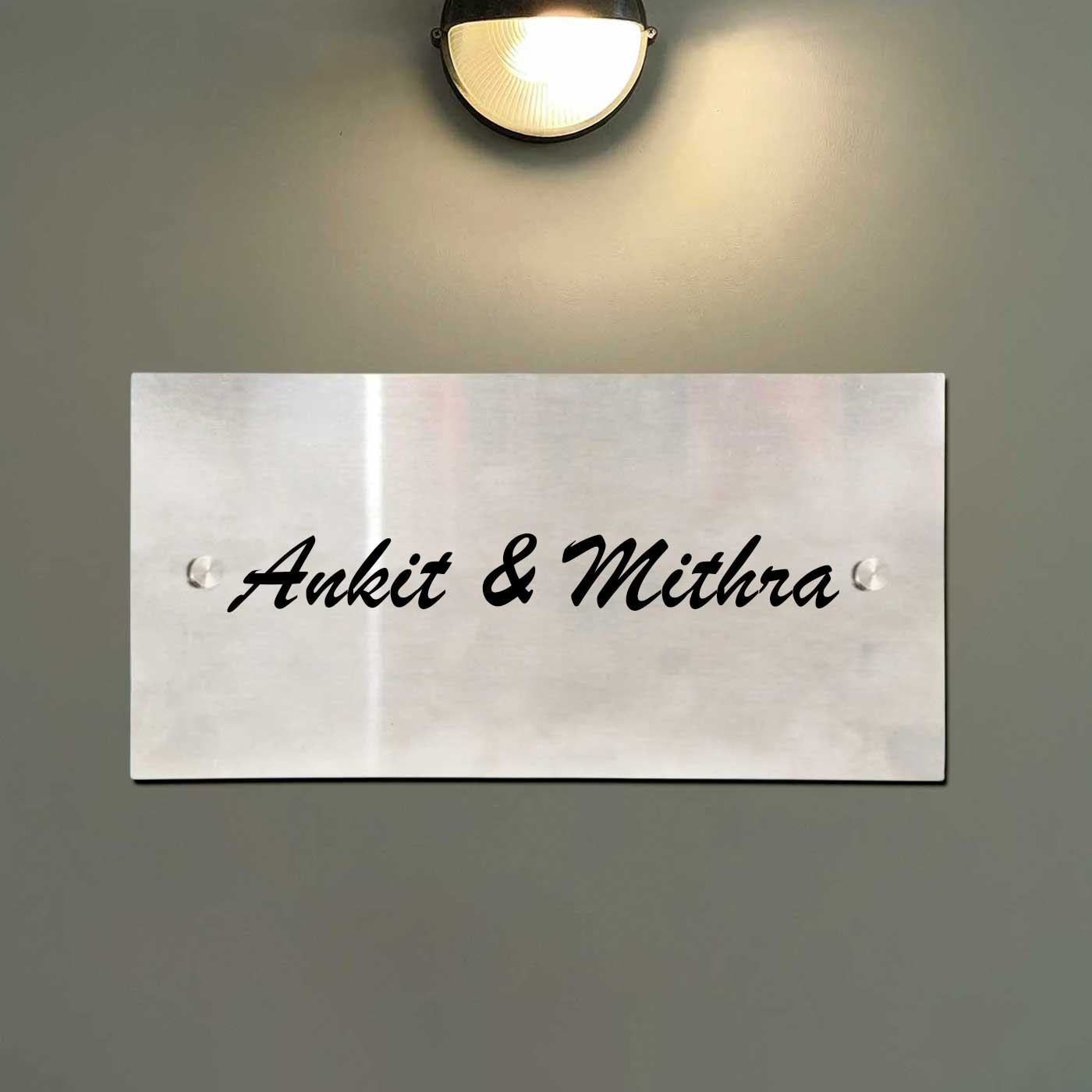 Buy Personalized Minimalist Engraved Stainless Steel Name Plate Online ...