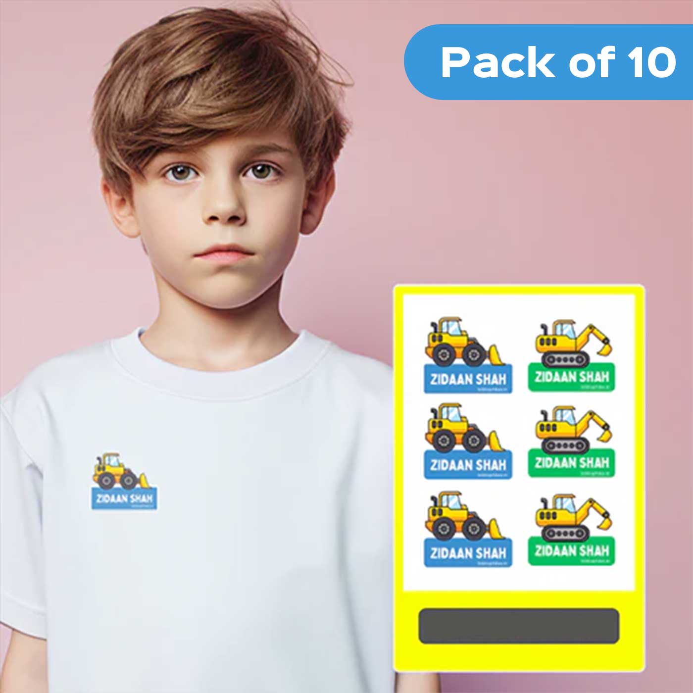 Buy Personalized Iron On Construction Clothes Shape Stickers | Set of ...