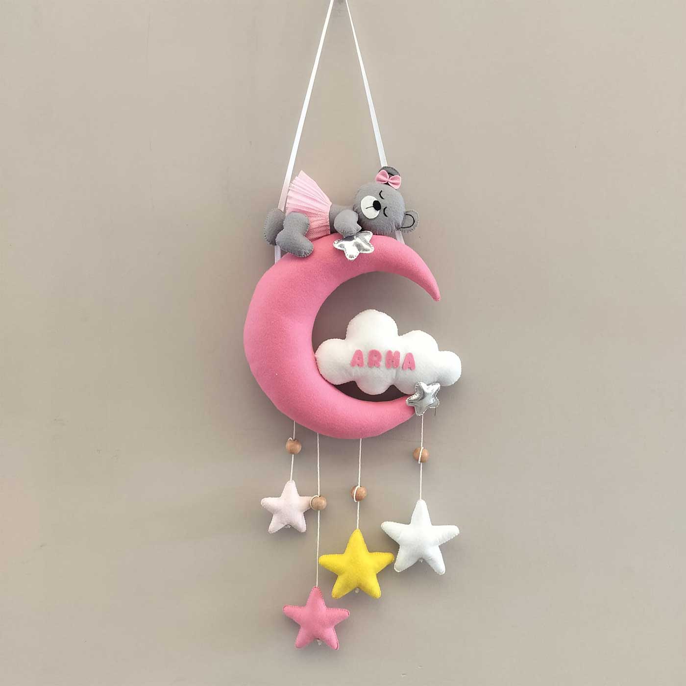 Buy Personalized Sleeping Teddy On Moon Name Plate For Kids Online On ...