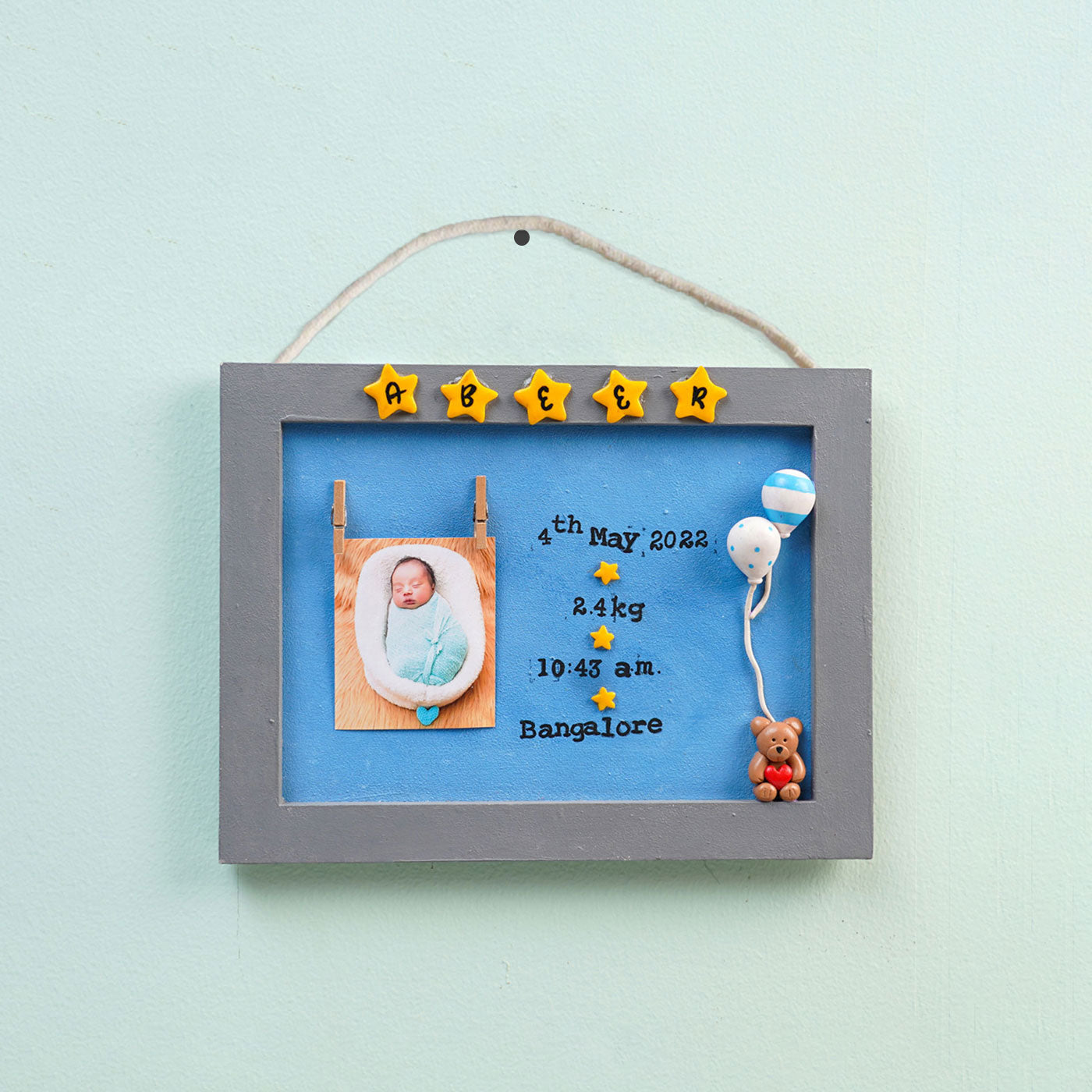 Buy Personalized Baby Announcement Frame For Newborns Online On Zwende
