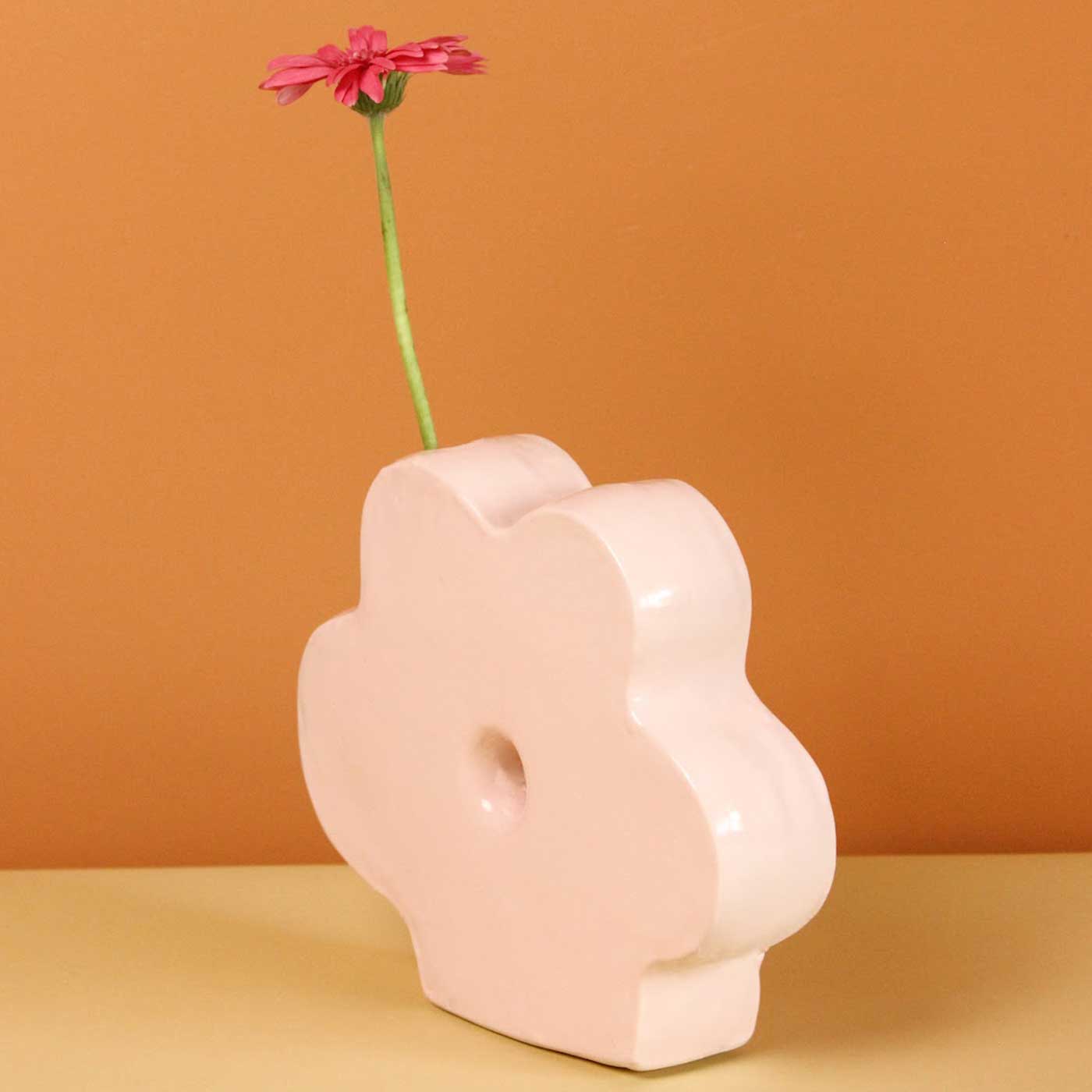 Buy Handmade Pink Daisy Ceramic Vase Online On Zwende