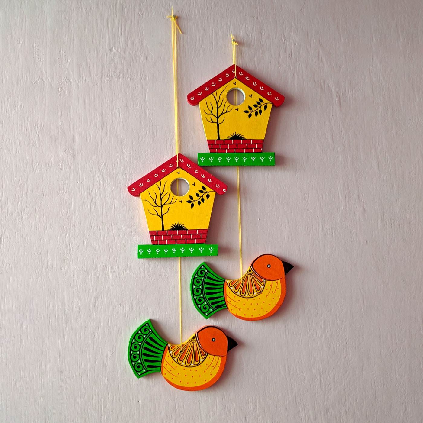 Buy Handpainted Nest String Wall Hangings Online On Zwende